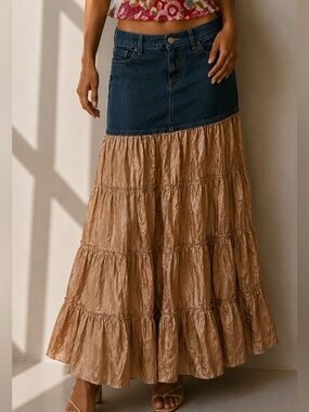 Old Navy | Skirts | Y2k Old Navy Low Rise Denim Maxi Skirt | Poshmark